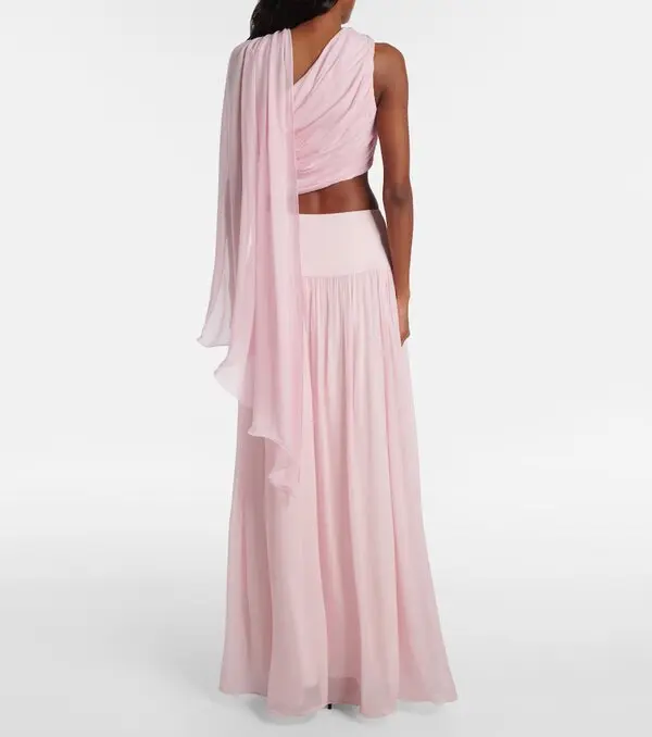 Posse Solene High-rise Maxi Skirt - Pink