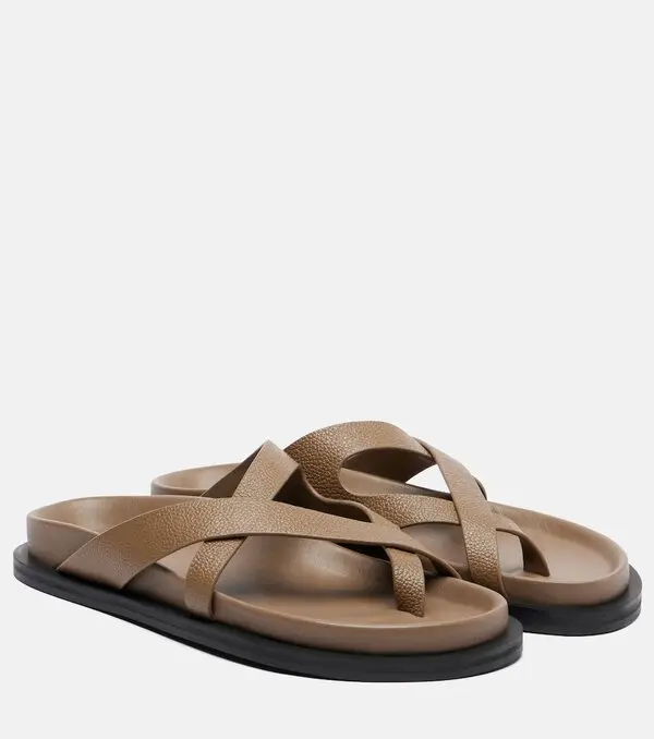 A.emery Claude Leather Sandals - Beige