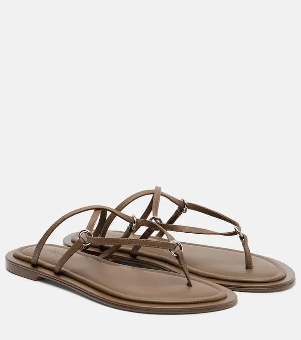 A.emery Nanaka Leather Sandals - Brown