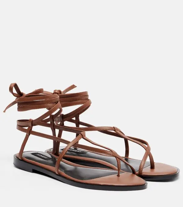 A.emery Kir Leather Sandals - Brown