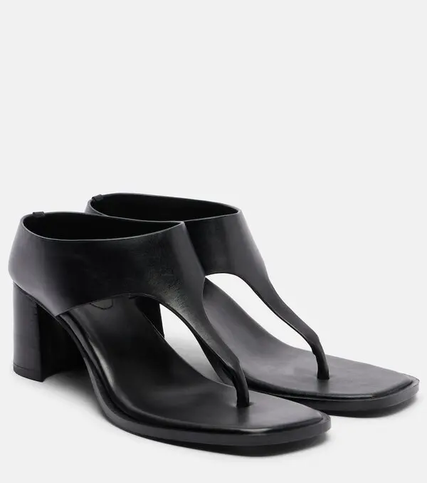 A.emery Fairlie Leather Thong Sandals - Black