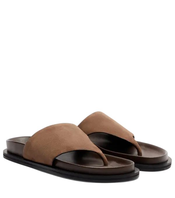 A.emery Imara Suede Thong Sandals - Brown