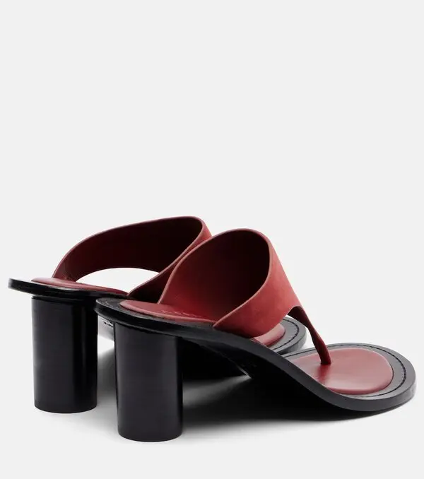A.emery Hardie Suede Thong Sandals - Red