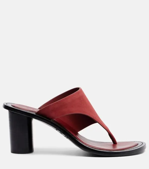 A.emery Hardie Suede Thong Sandals - Red