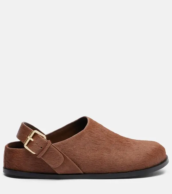 A.emery Louis Calf Hair Clogs - Brown