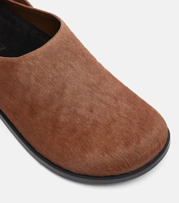 A.emery Louis Calf Hair Clogs - Brown