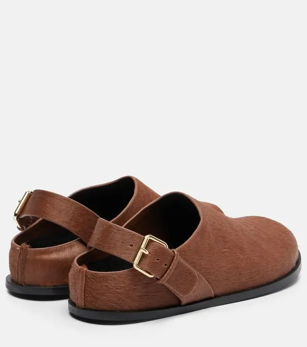 A.emery Louis Calf Hair Clogs - Brown