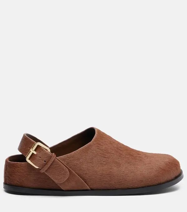 A.emery Louis Calf Hair Clogs - Brown