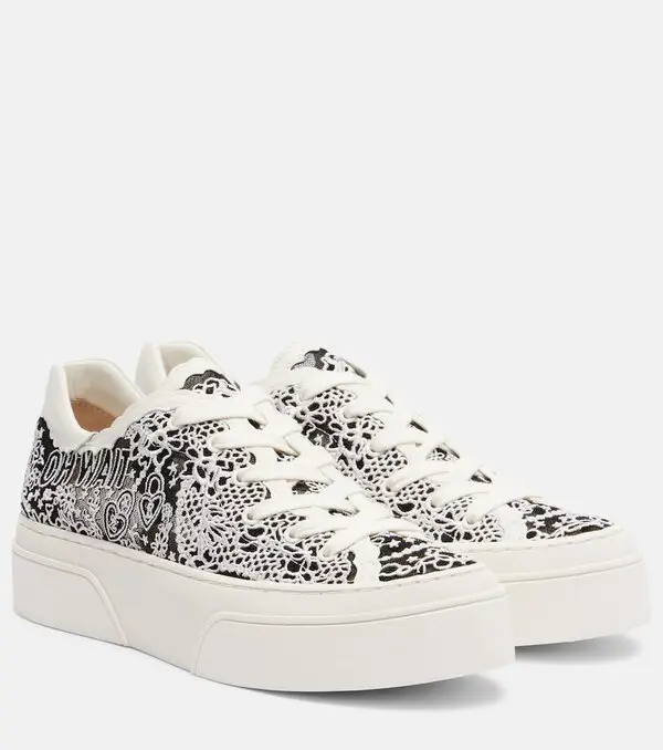 Zimmermann Pixie Lace Platform Sneakers - Black