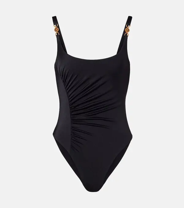 Versace Medusa '95 Gathered Swimsuit - Black