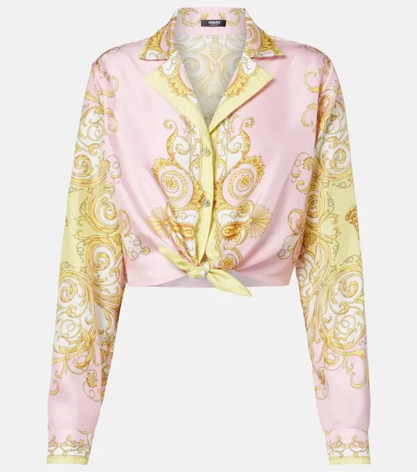 Versace Barocco Silk Twill Shirt - Multicoloured