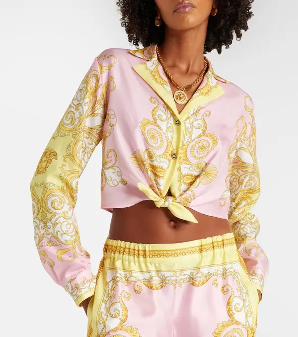 Versace Barocco Silk Twill Shirt - Multicoloured