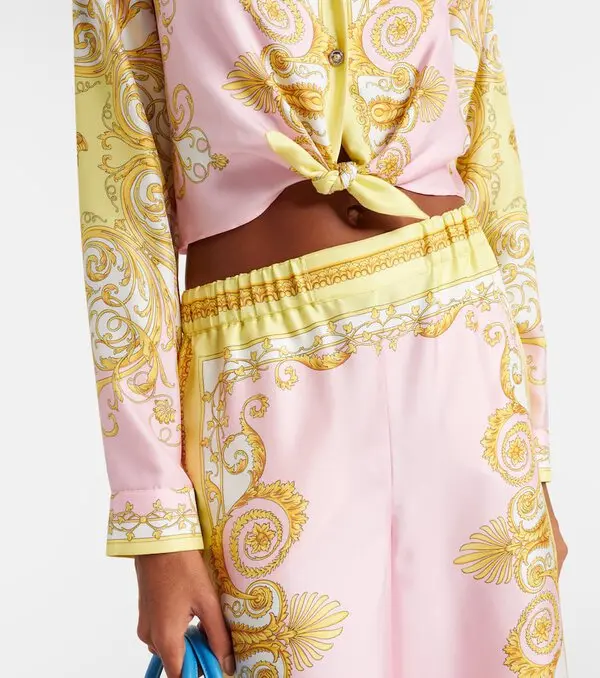 Versace Barocco Silk Twill Shirt - Multicoloured