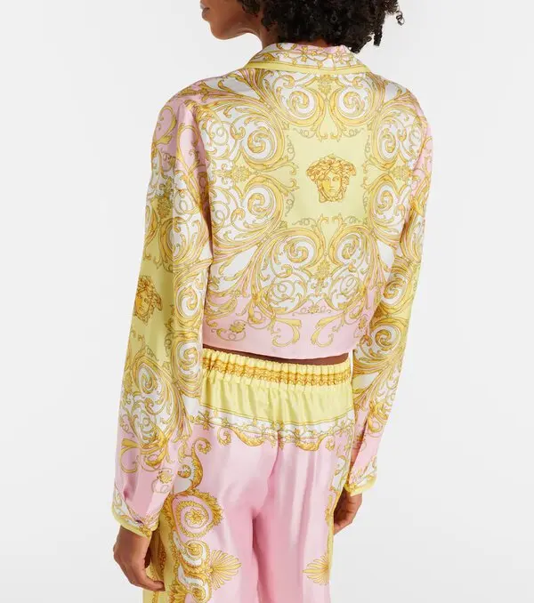 Versace Barocco Silk Twill Shirt - Multicoloured