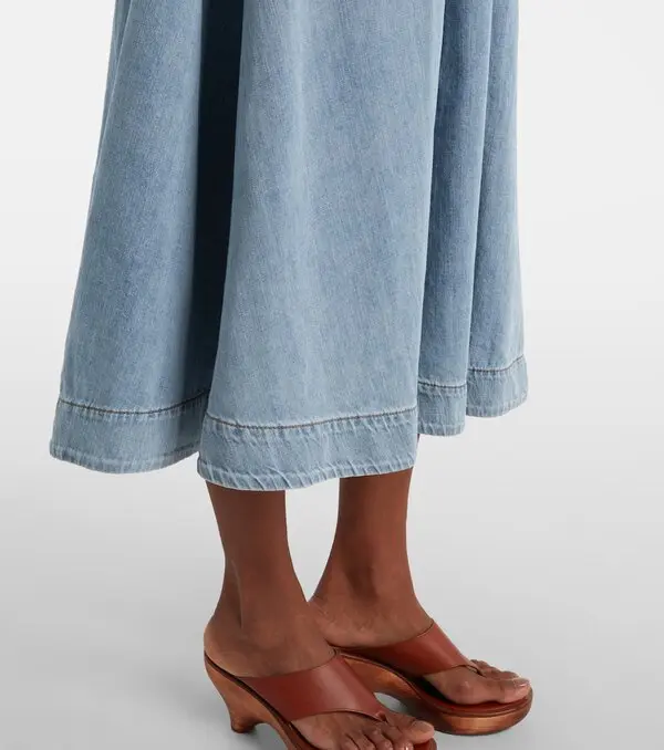 Zimmermann Wanderlust Denim Midi Dress - Blue