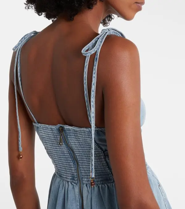 Zimmermann Wanderlust Denim Midi Dress - Blue