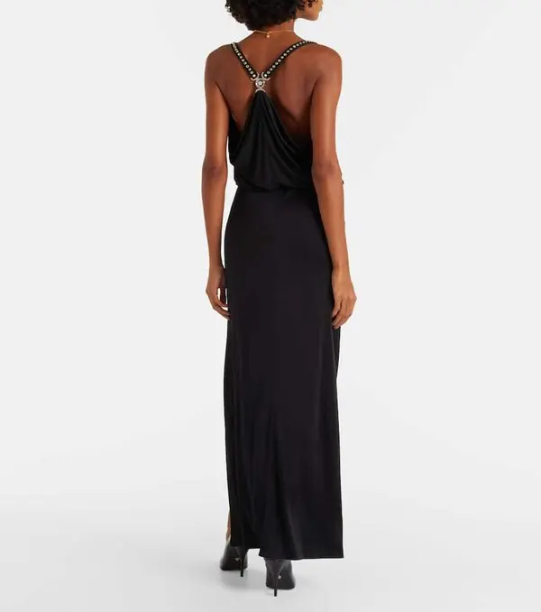 Versace Embellished Jersey Gown