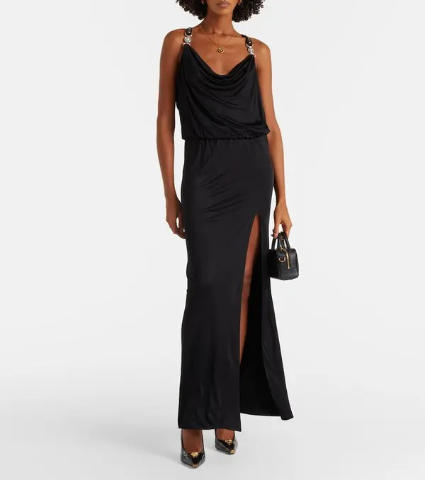 Versace Embellished Viscose Gown