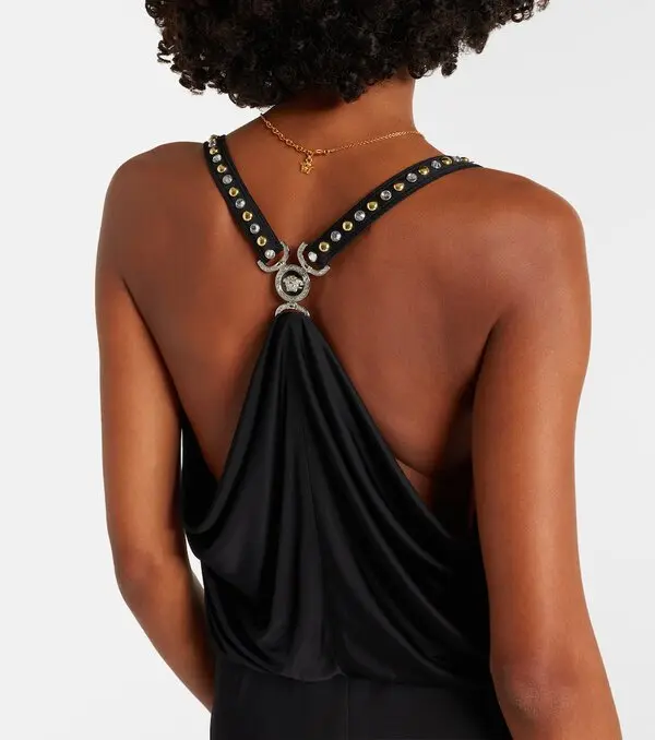 Versace Embellished Viscose Gown
