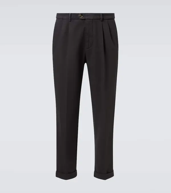Brunello Cucinelli Cotton Straight-leg Trousers