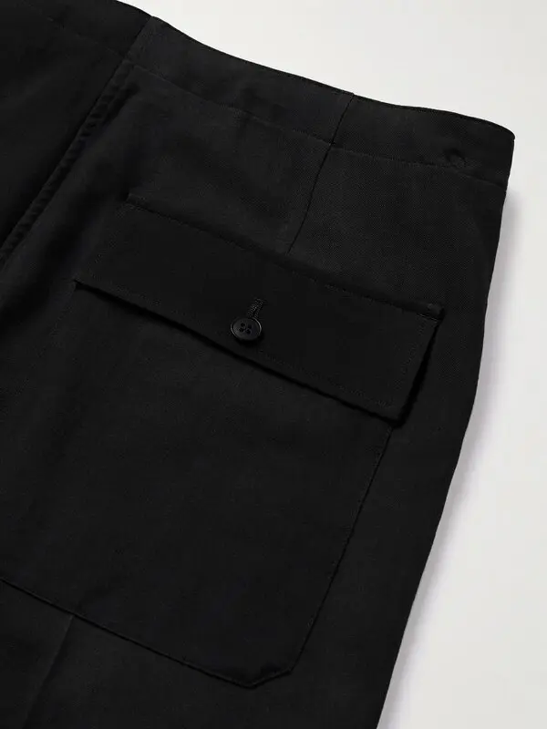 KAPTAIN SUNSHINE Straight-leg Wool-twill Drawstring Trousers