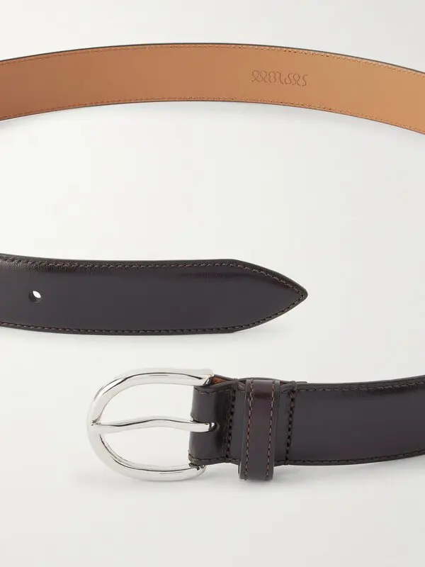 MORJAS 3cm Leather Belt - Brown