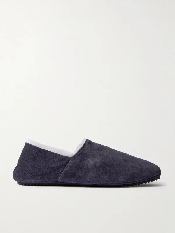 Mr P. Plush-lined Suede Slippers