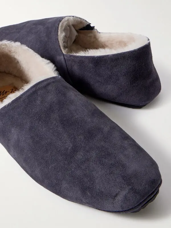 Mr P. Plush-lined Suede Slippers