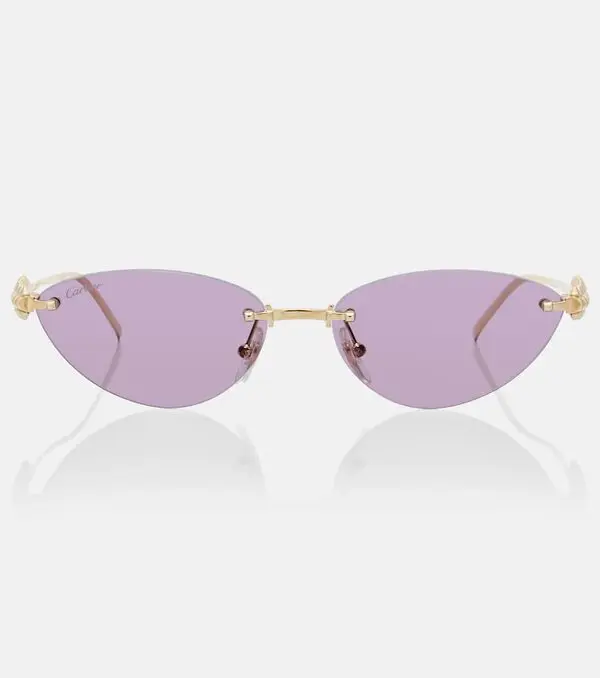 CARTIER Clash De Cat-eye Sunglasses - Gold