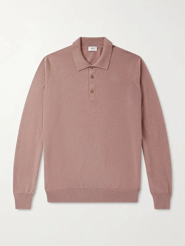 GHIAIA Cashmere Polo Shirt