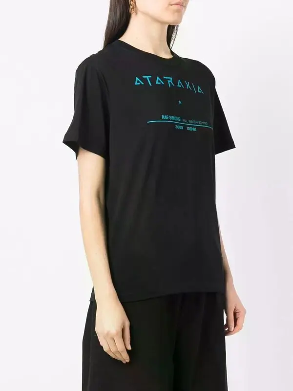 Raf Simons Logo-print Short-sleeved T-shirt - Black
