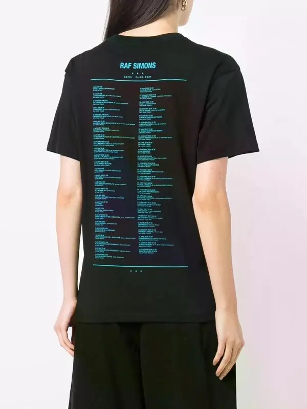 Raf Simons Logo-print Short-sleeved T-shirt - Black