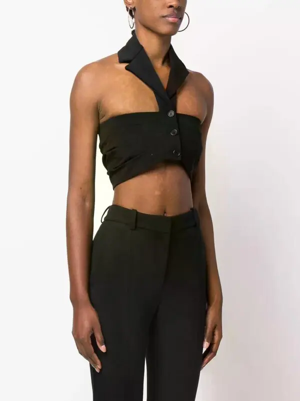 Philosophy Di Lorenzo Serafini Halterneck Cropped Top