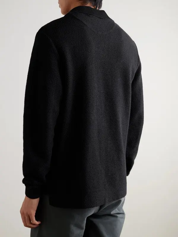 Mr P. Honeycomb-knit Cotton Polo Shirt