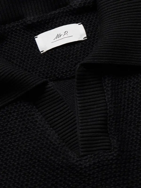 Mr P. Honeycomb-knit Cotton Polo Shirt