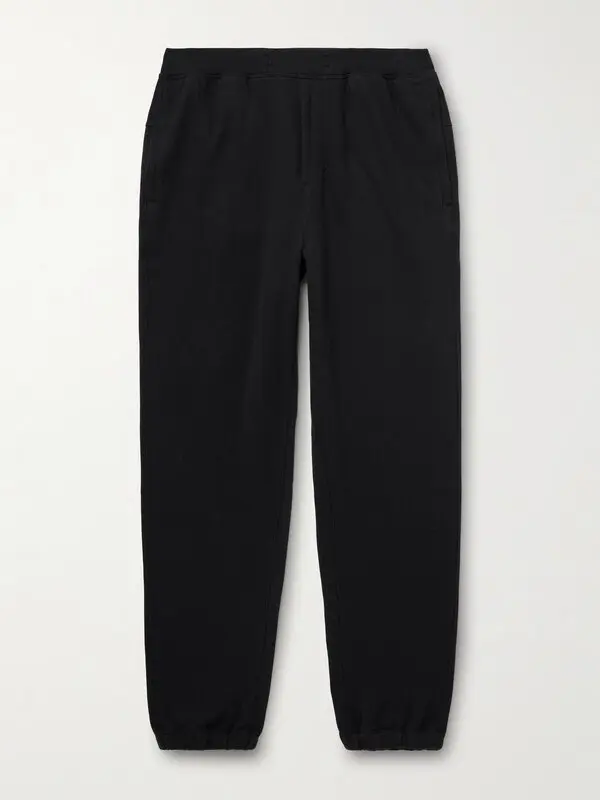 Lululemon Steady State Slim-fit Tapered Cotton-blend Jersey Sweatpants - Black