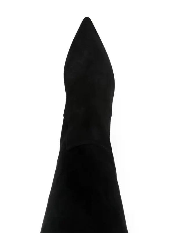 Paris Texas Suede Mid-calf Boots - Black