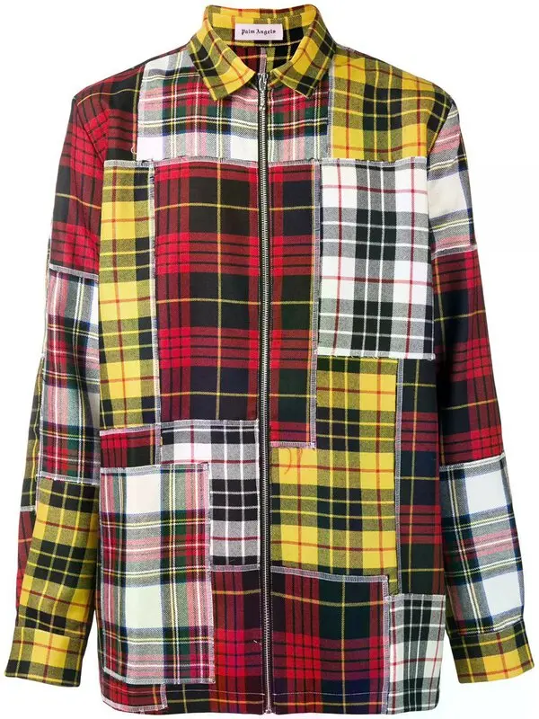 Palm Angels Check Colour-block Shirt