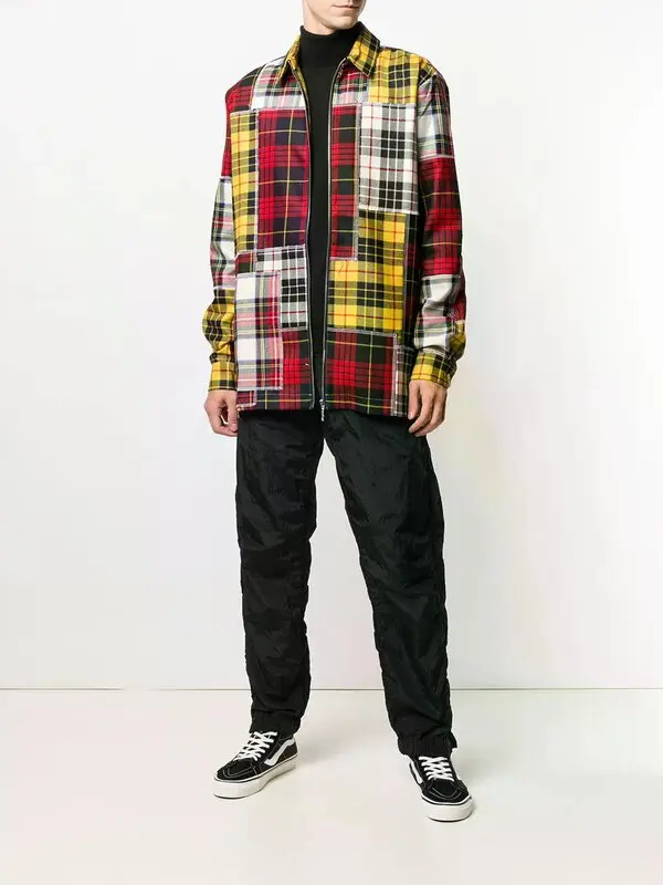 Palm Angels Check Colour-block Shirt