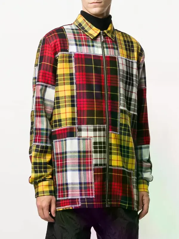 Palm Angels Check Colour-block Shirt
