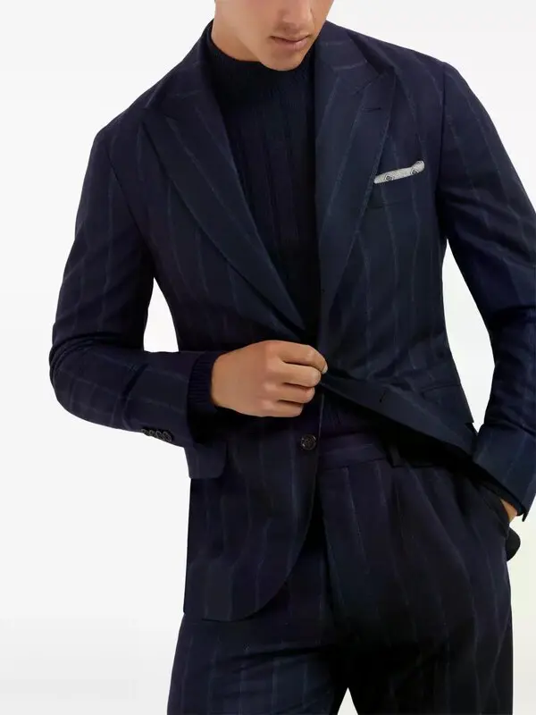 Brunello Cucinelli Striped Wool Blazer