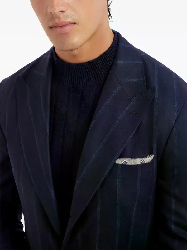 Brunello Cucinelli Striped Wool Blazer