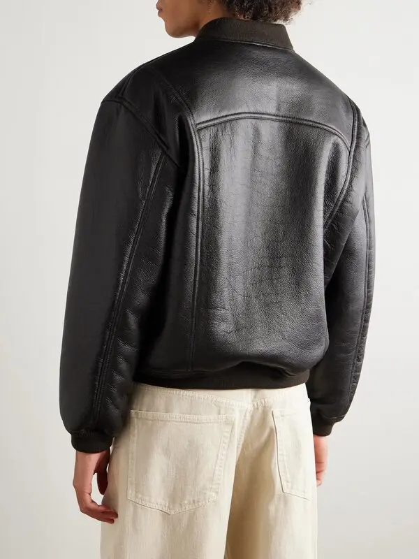 FRAME Shearling Bomber Jacket - Brown