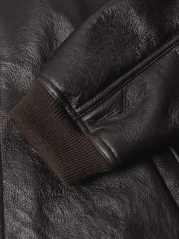 FRAME Shearling Bomber Jacket - Brown