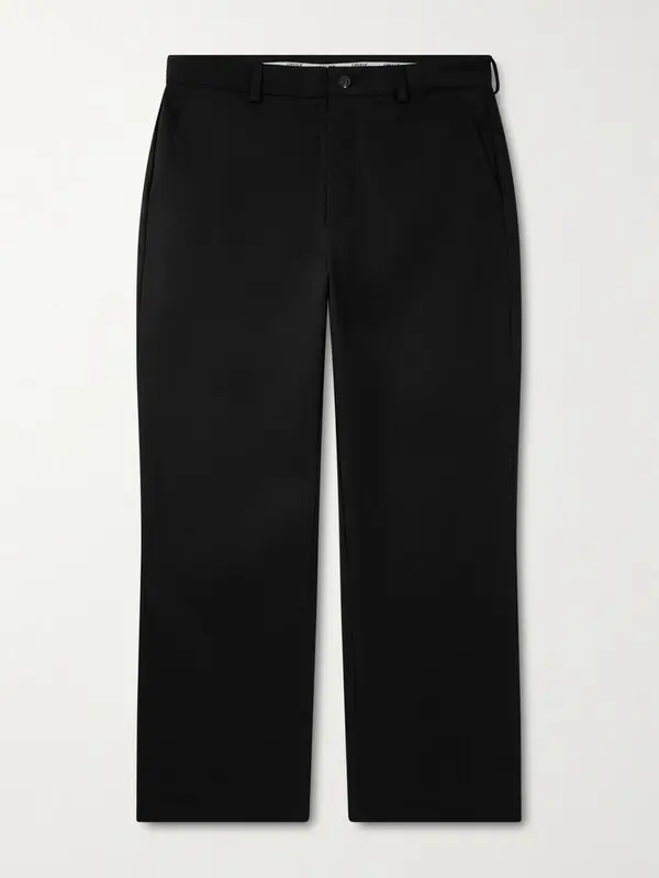 GHIAIA Straight-leg Cotton Chinos - Black