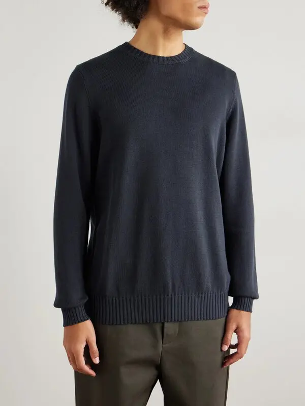 GHIAIA Cotton Sweater - Blue