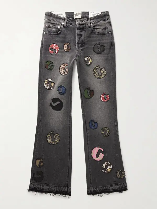GALLERY DEPT. G-time Flared Jeans With Logo Appliqués
