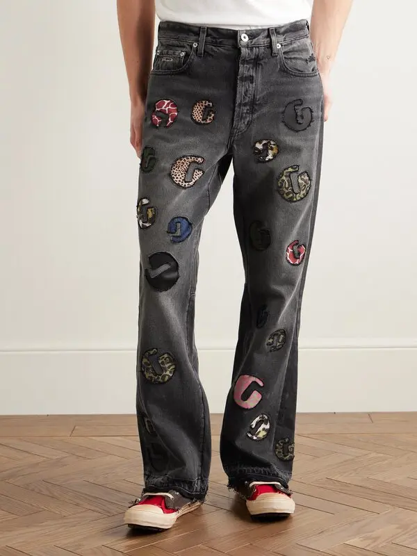GALLERY DEPT. G-time Flared Jeans With Logo Appliqués