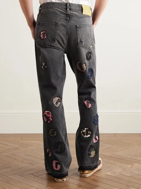 GALLERY DEPT. G-time Flared Jeans With Logo Appliqués