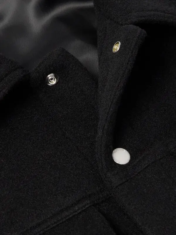 FRAME Wool-blend Trucker Jacket - Black